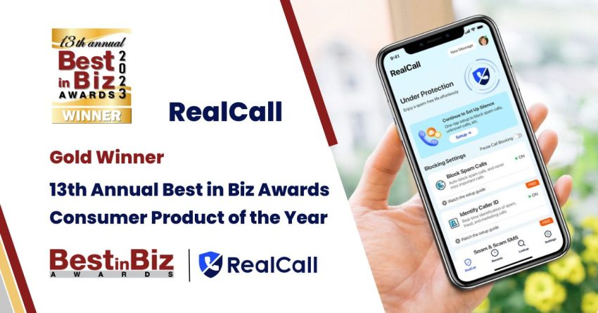 RealCall Proudly Wins Gold in 13th Annual Best in Biz Awards 2023 ...